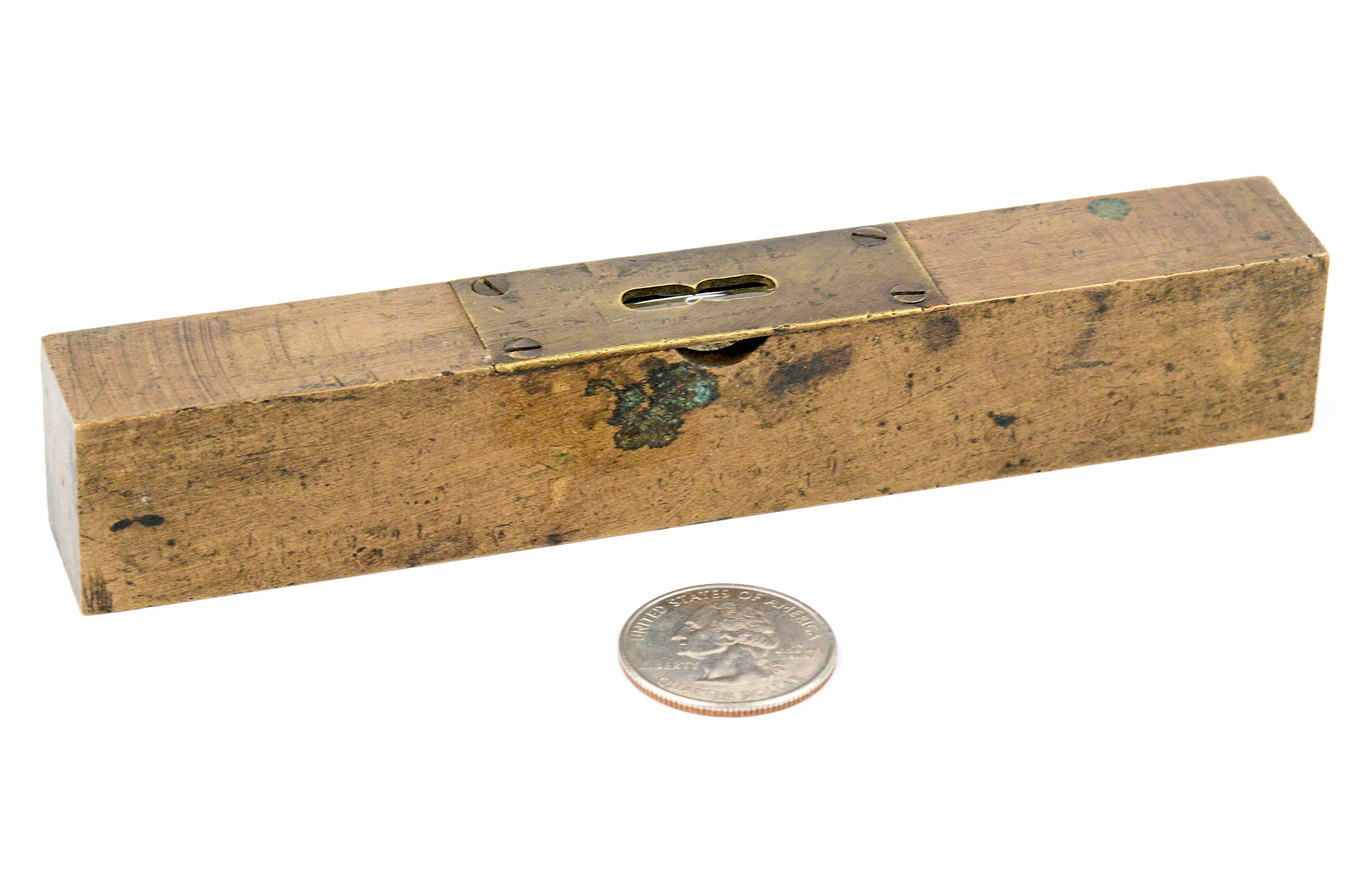 Unique 5 3/4″ Solid Brass Level – Vintage Vials