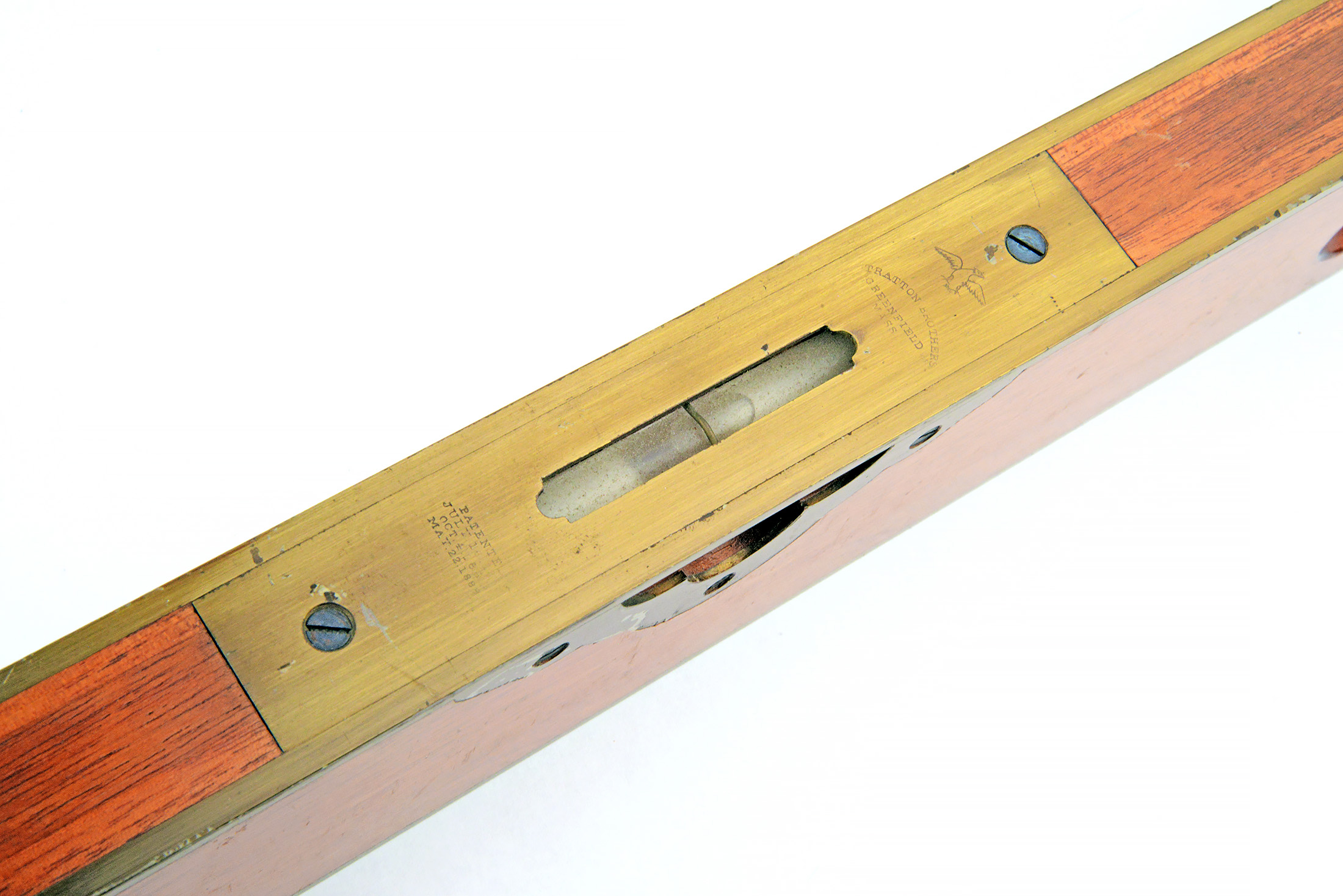 SUPERB! Stratton Bros. Mahogany Double Plumb & Level – Vintage Vials
