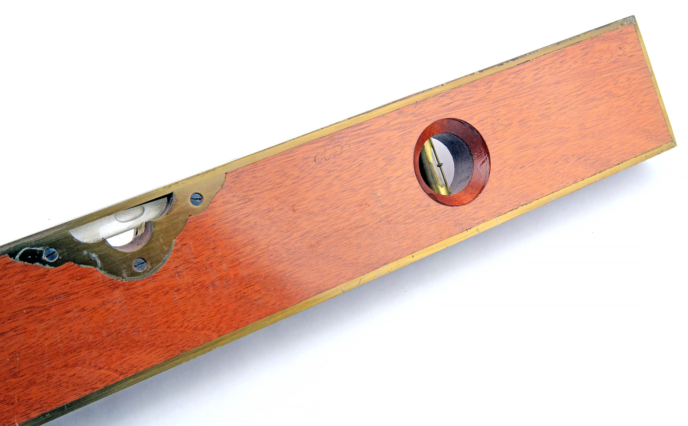 SUPERB! Stratton Bros. Mahogany Double Plumb & Level – Vintage Vials