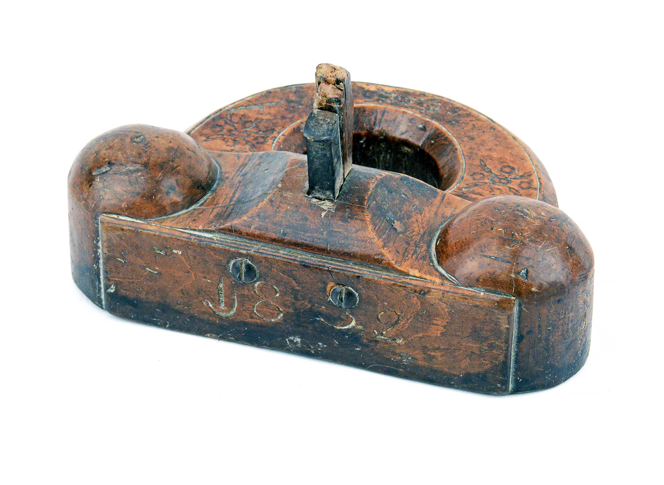 Lovely Decorated Router Plane – Dated 1832 – Vintage Vials