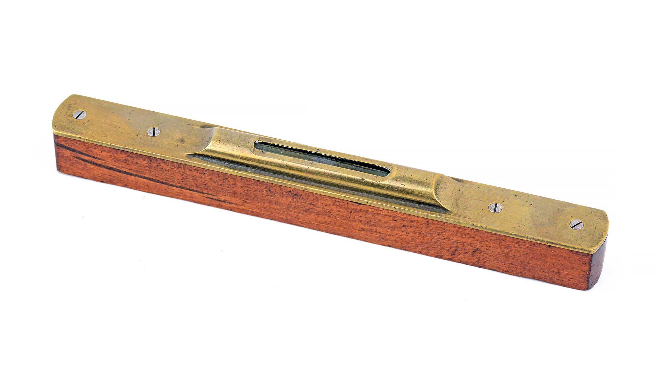 Unique Mahogany & Brass Level – Vintage Vials