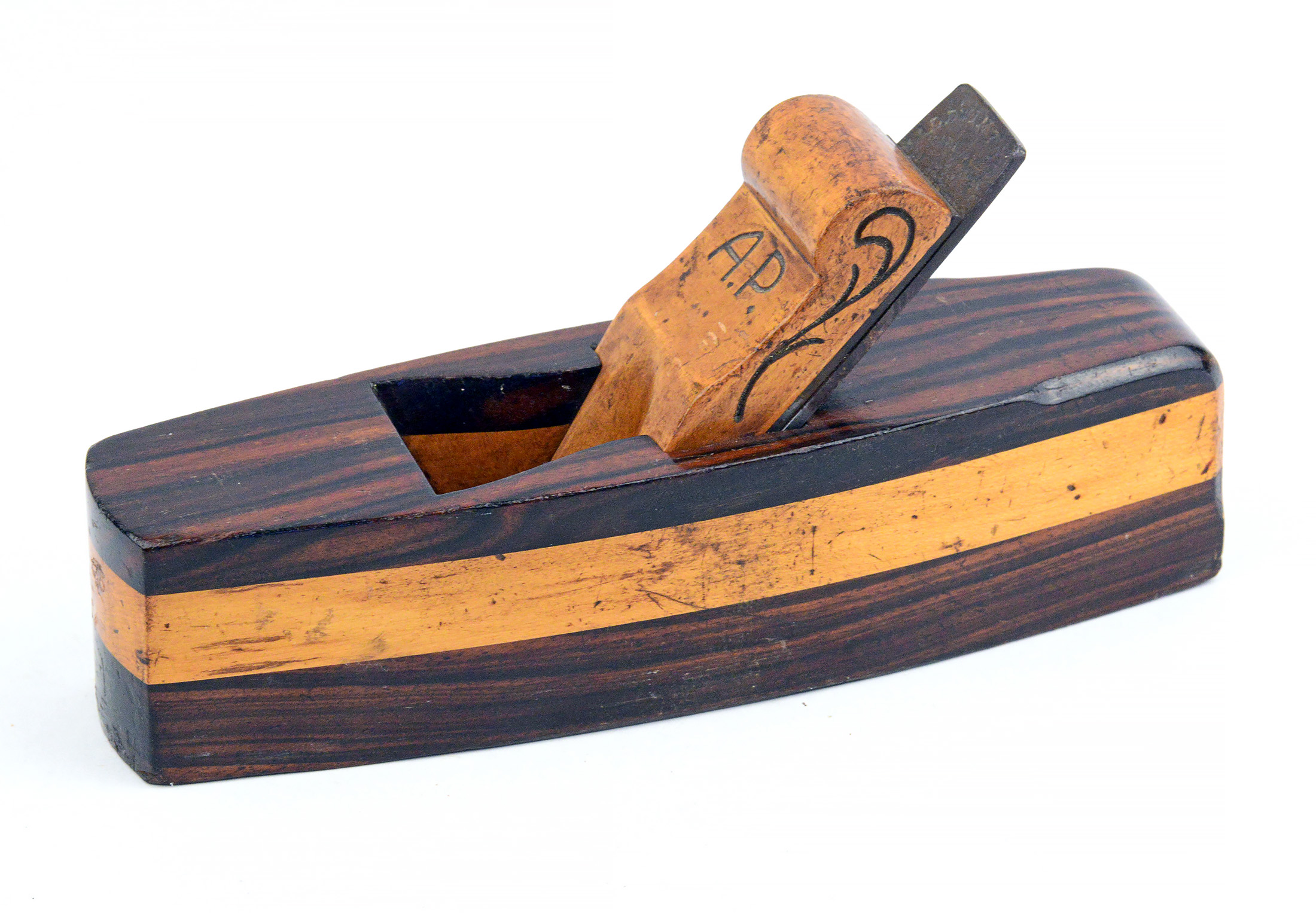 Gorgeous! Rosewood & Satinwood Laminated Coffin Plane – Vintage Vials