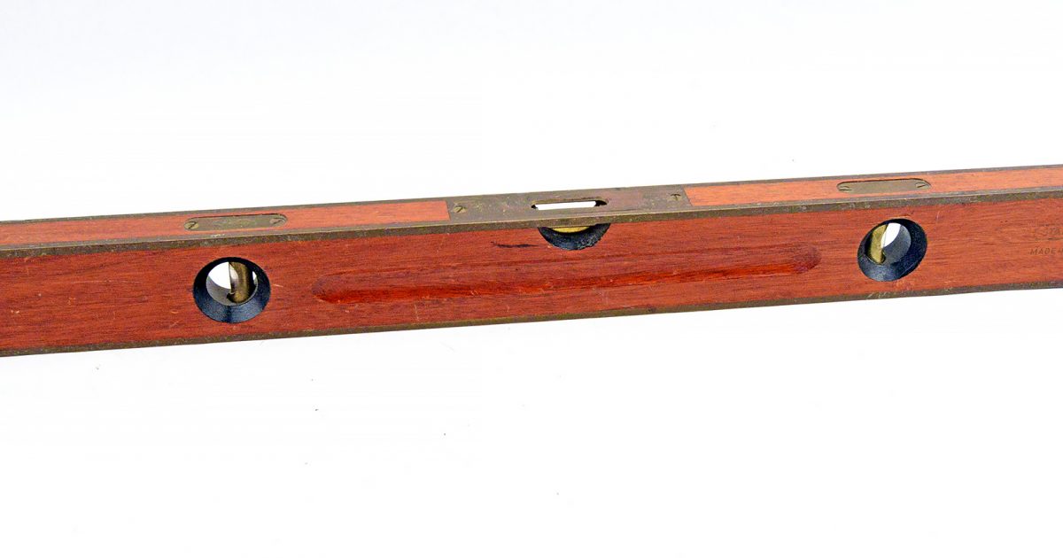 Stanley No. 1193 Brass Bound Mahogany Double Plumb & Level – Vintage Vials