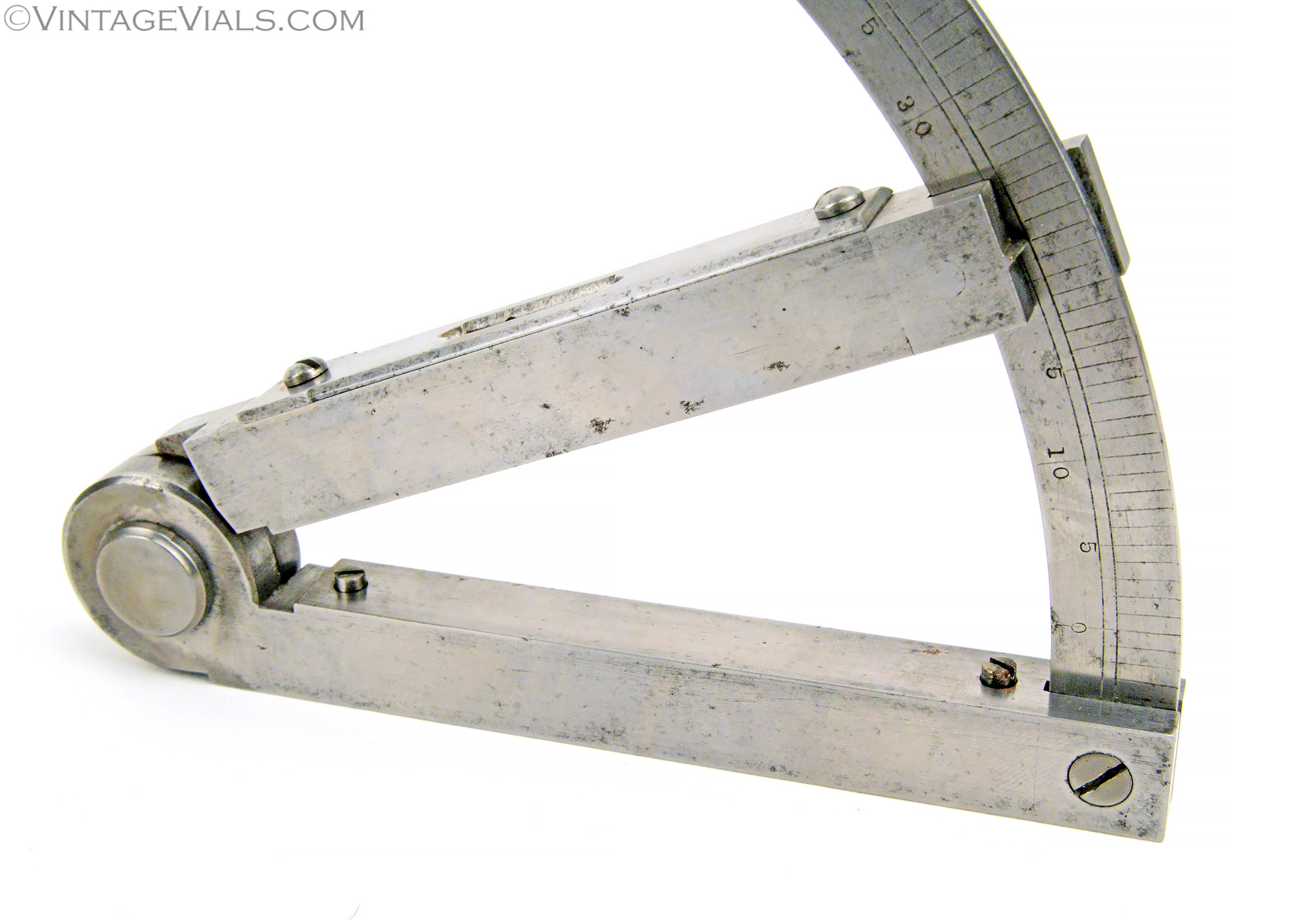 AWESOME Polished Iron Machinists’ Inclinometer – Vintage Vials